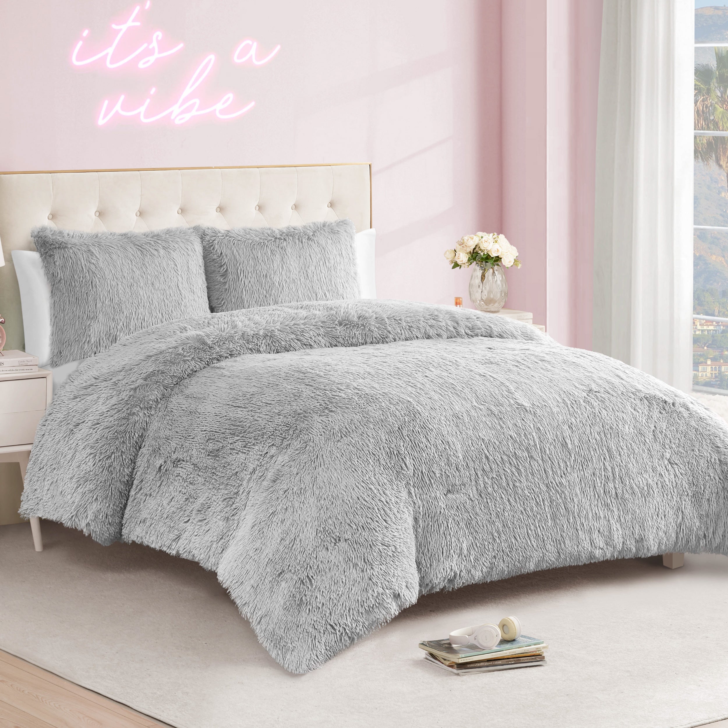 Shaggy Faux Fur Comforter Set Juicy Couture