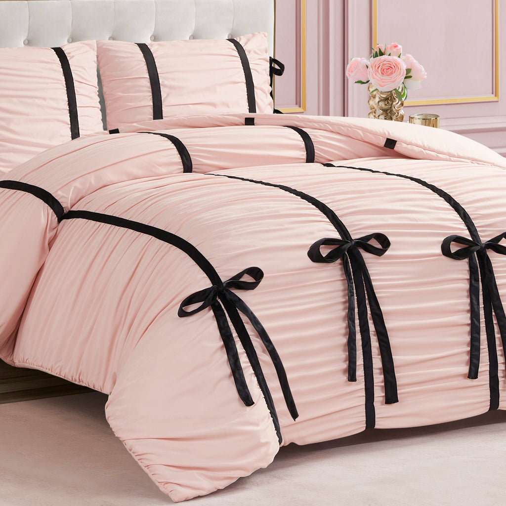 Amelie Bows Ruched Comforter Set - Juicy Couture